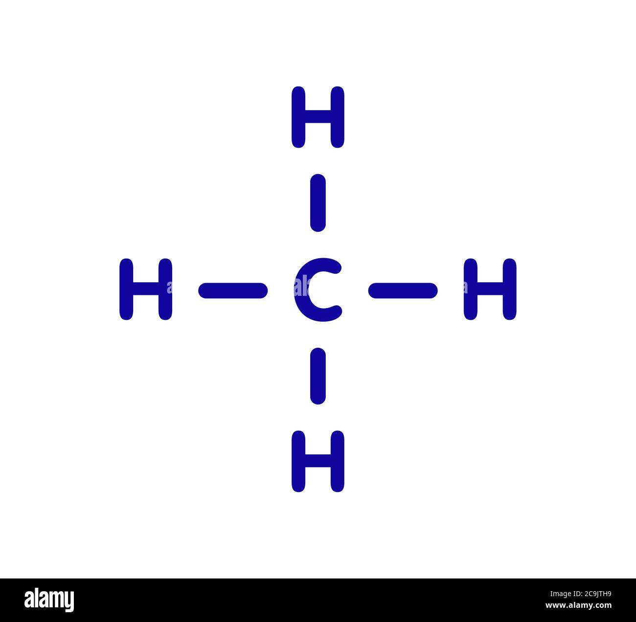 Methane natural gas molecule. Main component of natural gas and LNG ...