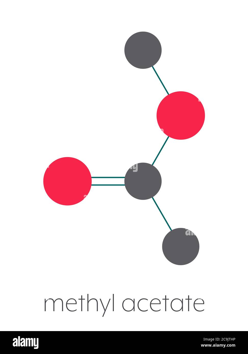 Methyl acetate solvent molecule. Stylized skeletal formula (chemical ...