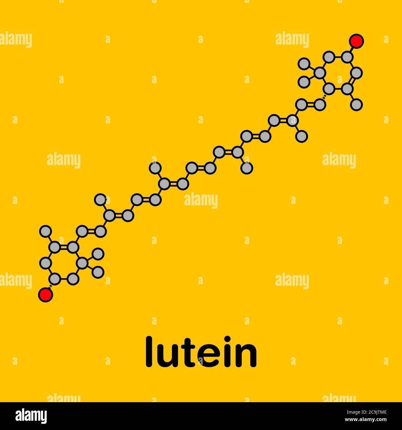 Lutein yellow-orange plant pigment molecule. Used as food and feed ...