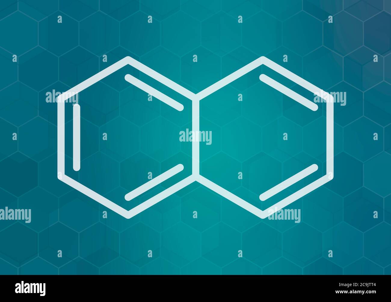 Naphthalene aromatic hydrocarbon molecule. Used as mothball ingredient ...