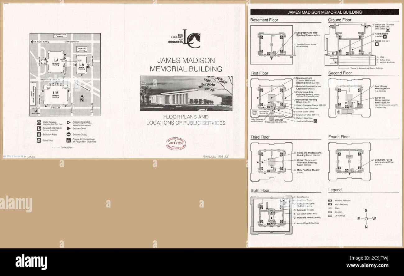 James Madison Memorial Building, floor plans and locations of public ...