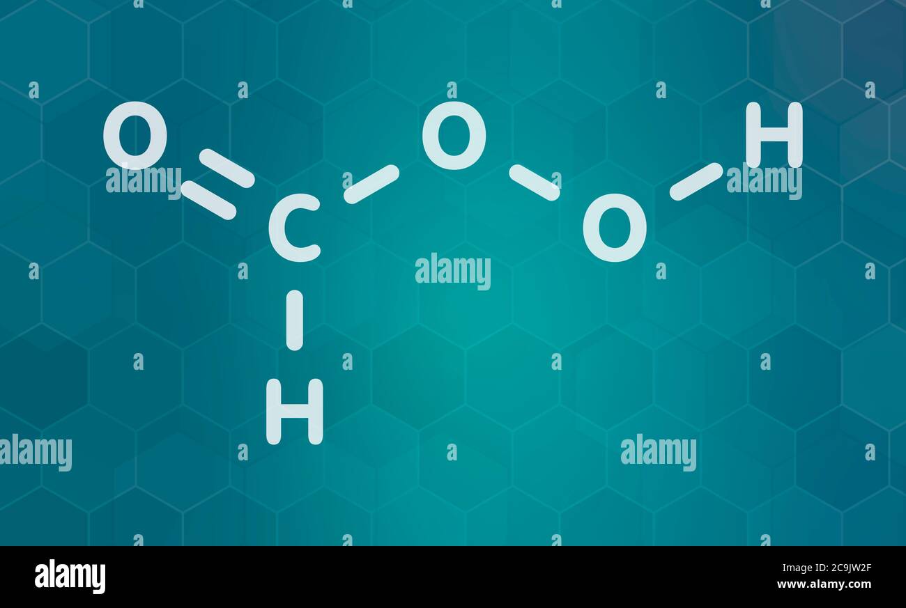Performic acid (PFA) disinfectant molecule. Used as disinfectant and ...