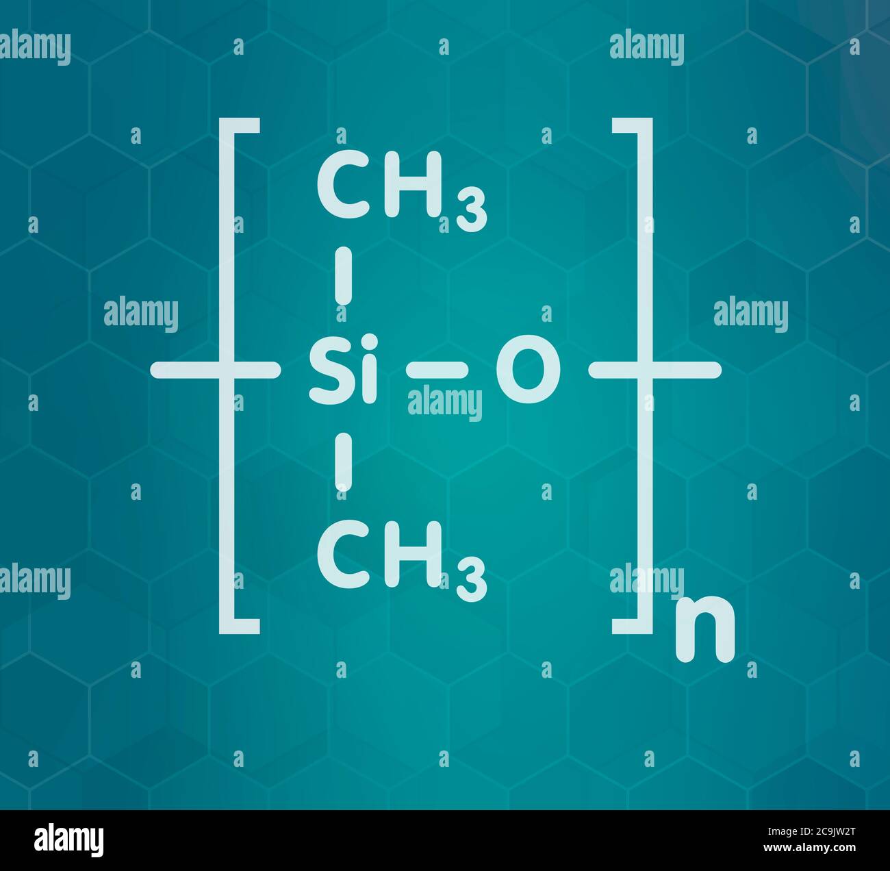 Silicone oil (polydimethylsiloxane, PDMS) silicone polymer, chemical ...