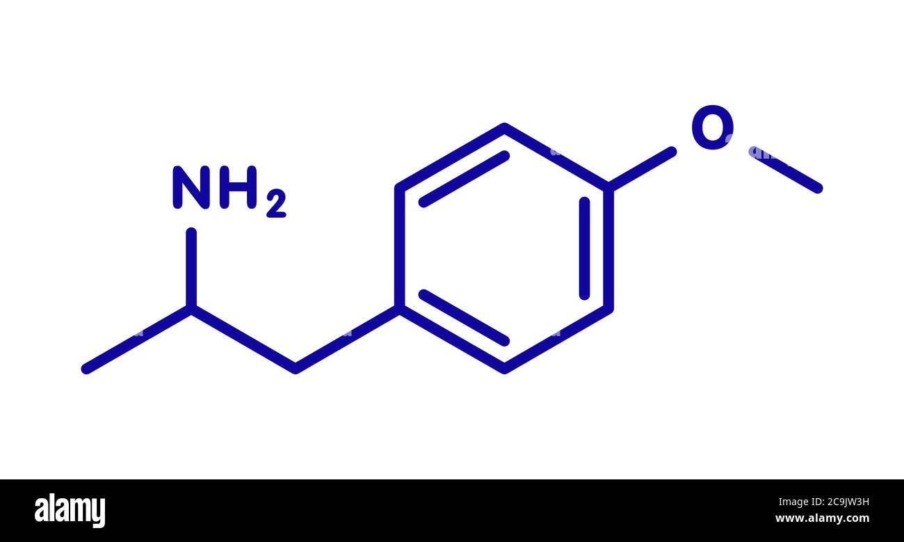 p-methoxyamphetamine (PMA) hallucinogenic drug molecule. Frequently ...