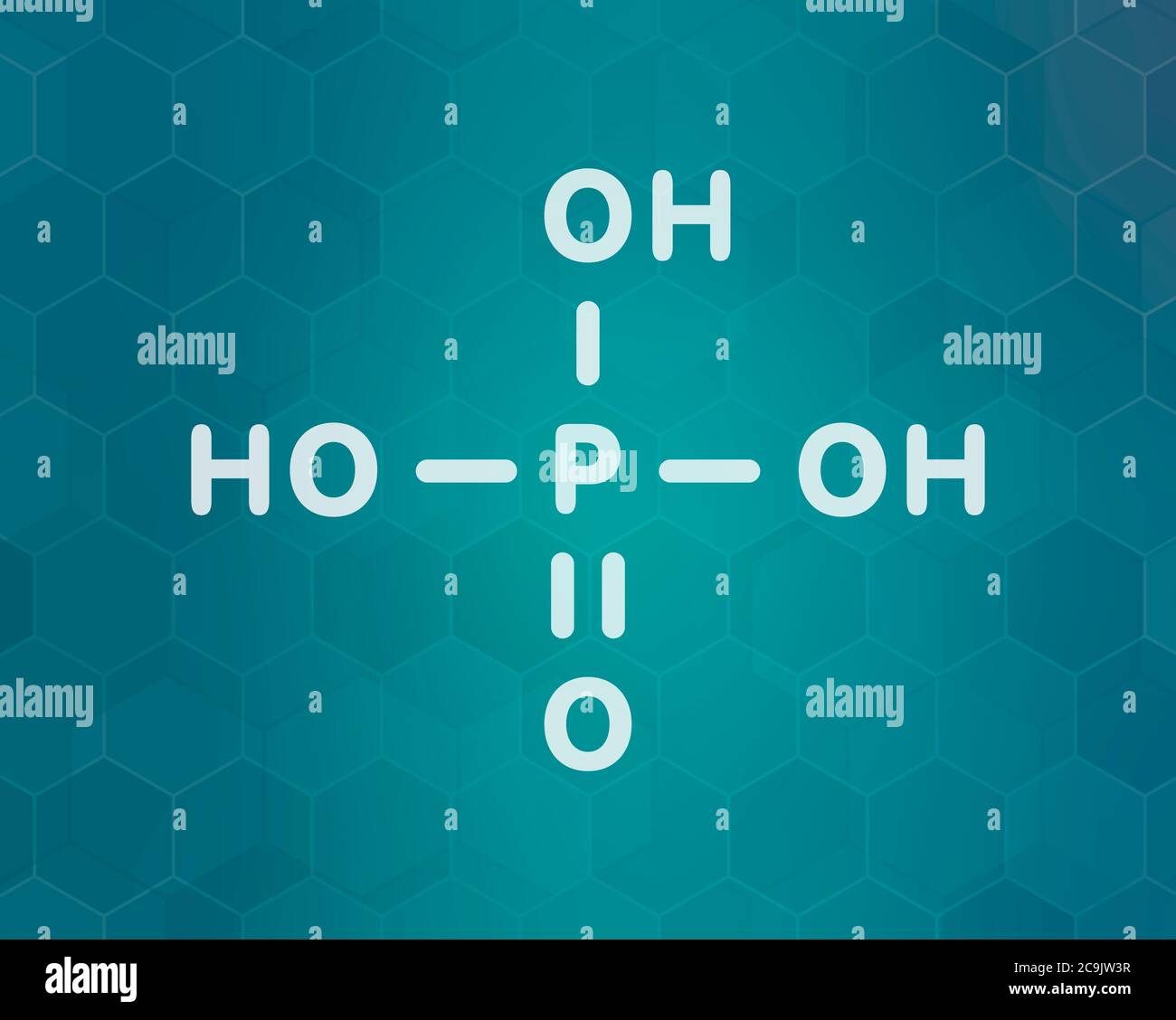 Phosphoric acid mineral acid molecule. Used in fertilizer production ...