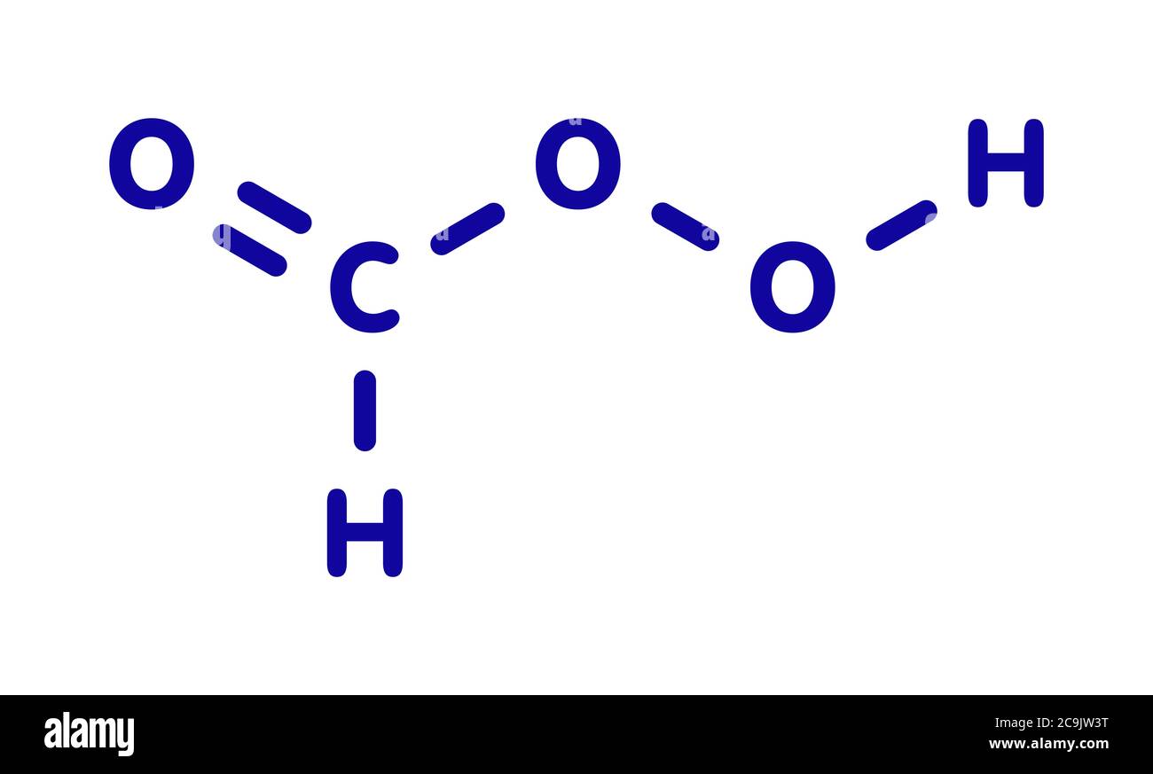 Performic acid (PFA) disinfectant molecule. Used as disinfectant and ...