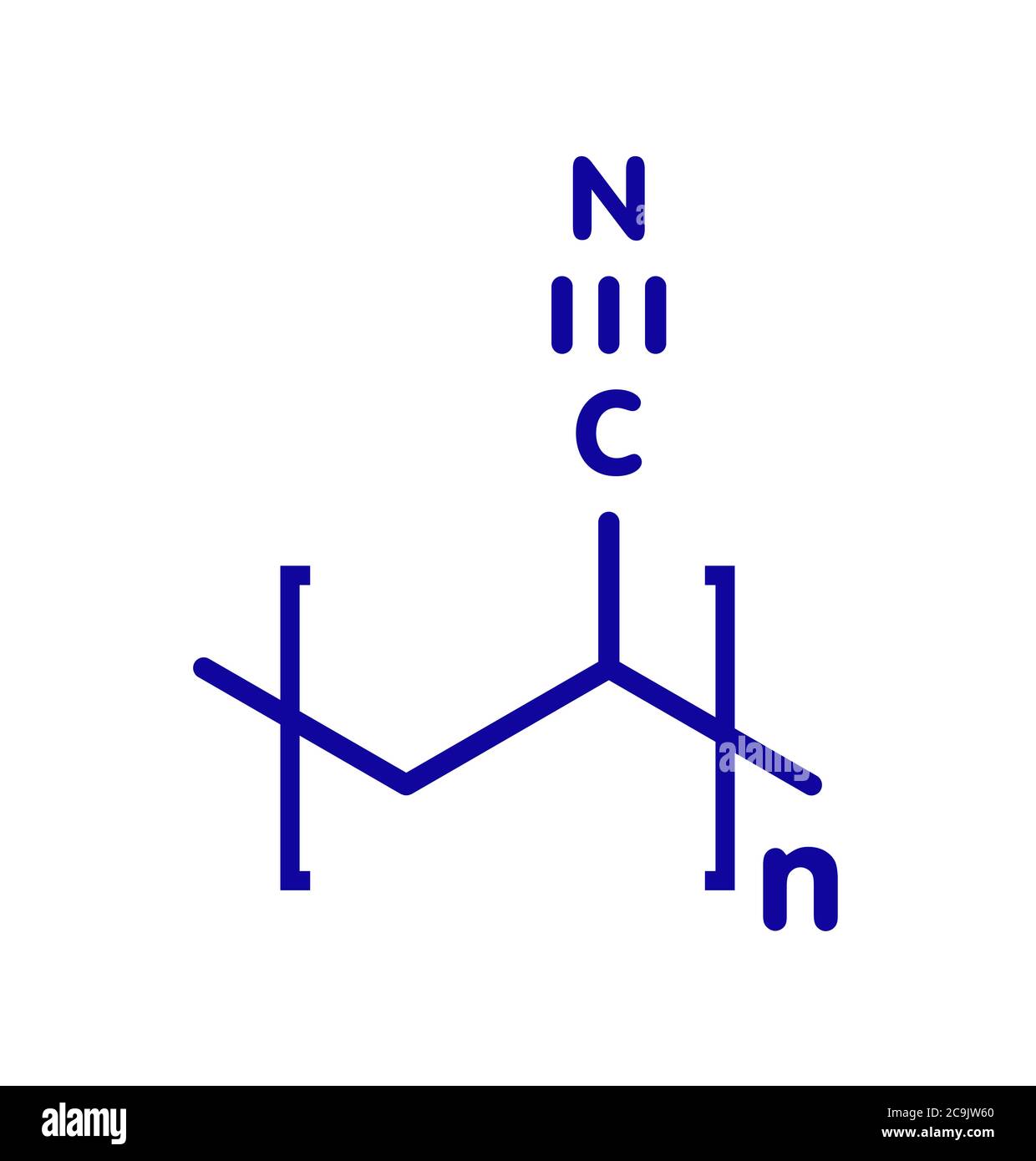 Polyacrylonitrile polymer chemical structure hi-res stock photography ...
