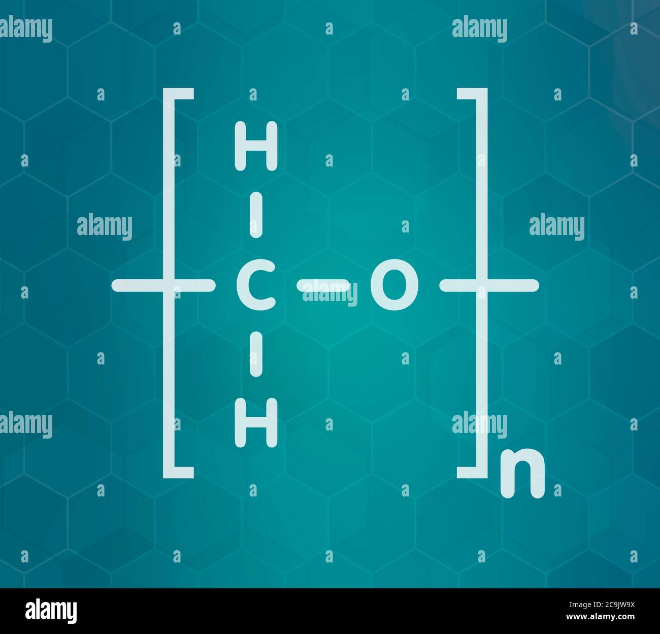 Polyoxymethylene (POM, acetal, polyformaldehyde) plastic polymer ...