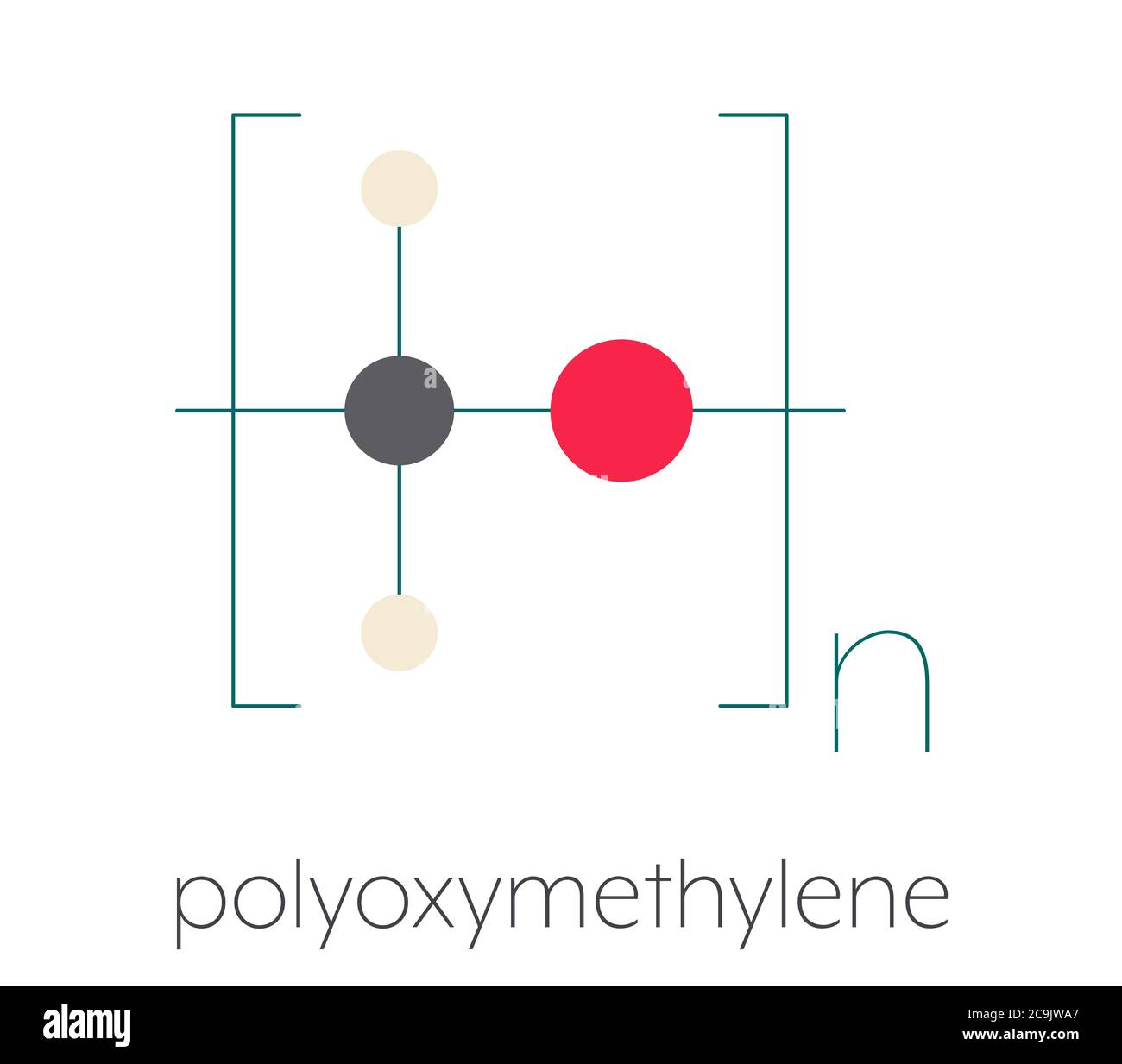 Polyoxymethylene (POM, acetal, polyformaldehyde) plastic polymer ...