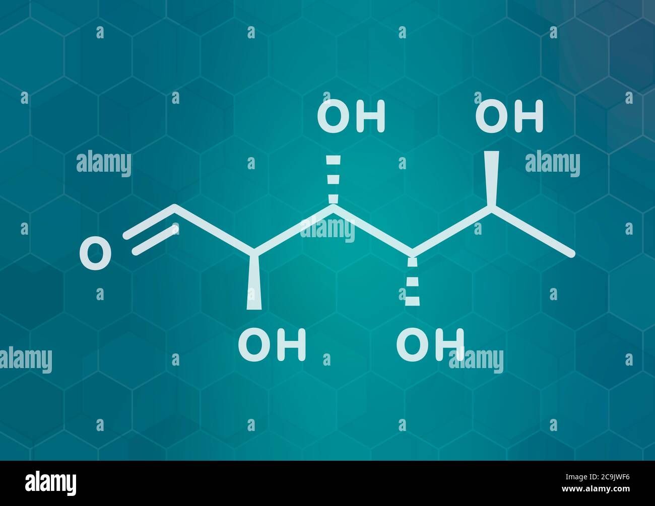Rhamnose (L-rhamnose) deoxy sugar molecule. Used in cosmetics to treat ...