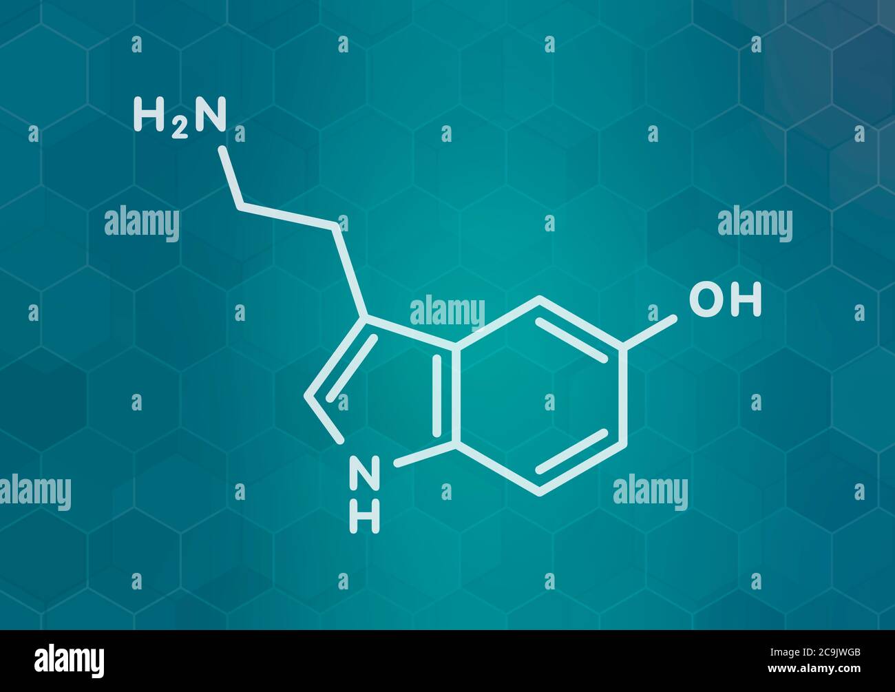 Serotonin Molecule Wallpaper