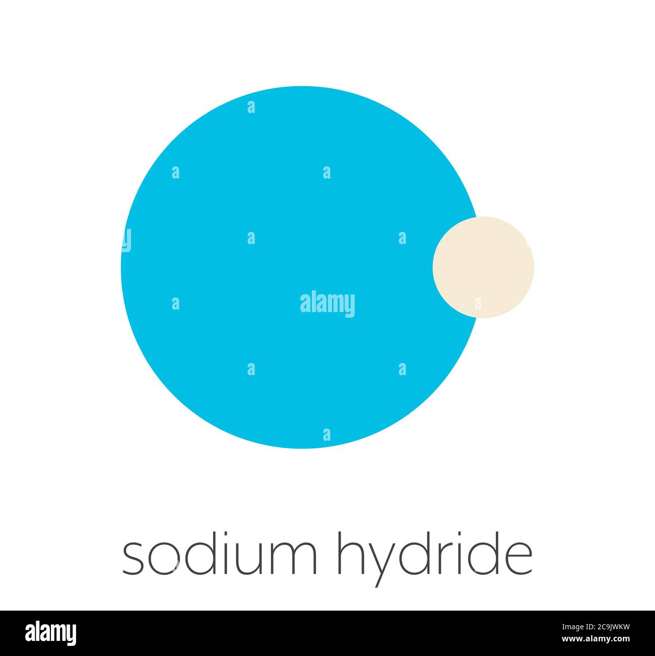 Sodium hydride, chemical structure. Stylized skeletal formula (chemical ...