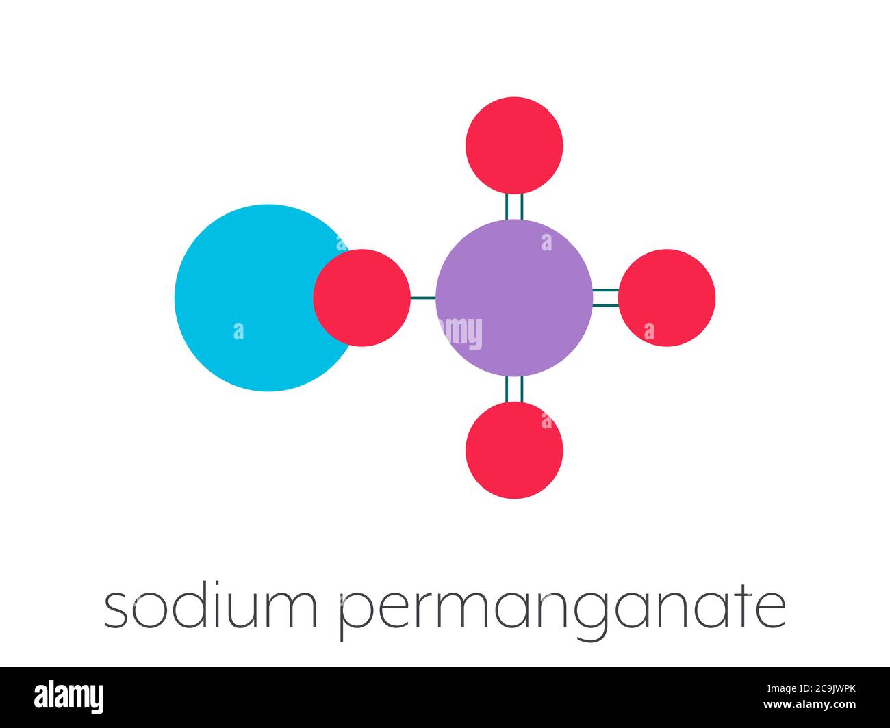 Sodium permanganate, chemical structure. Stylized skeletal formula ...