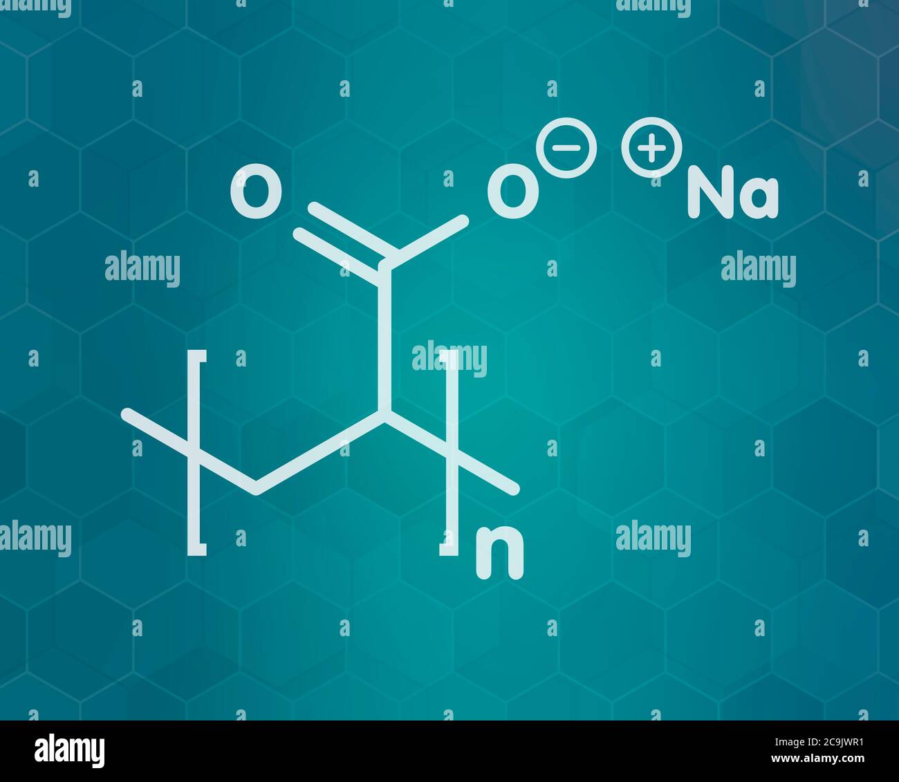 Sodium polyacrylate polymer chemical structure hi-res stock photography ...