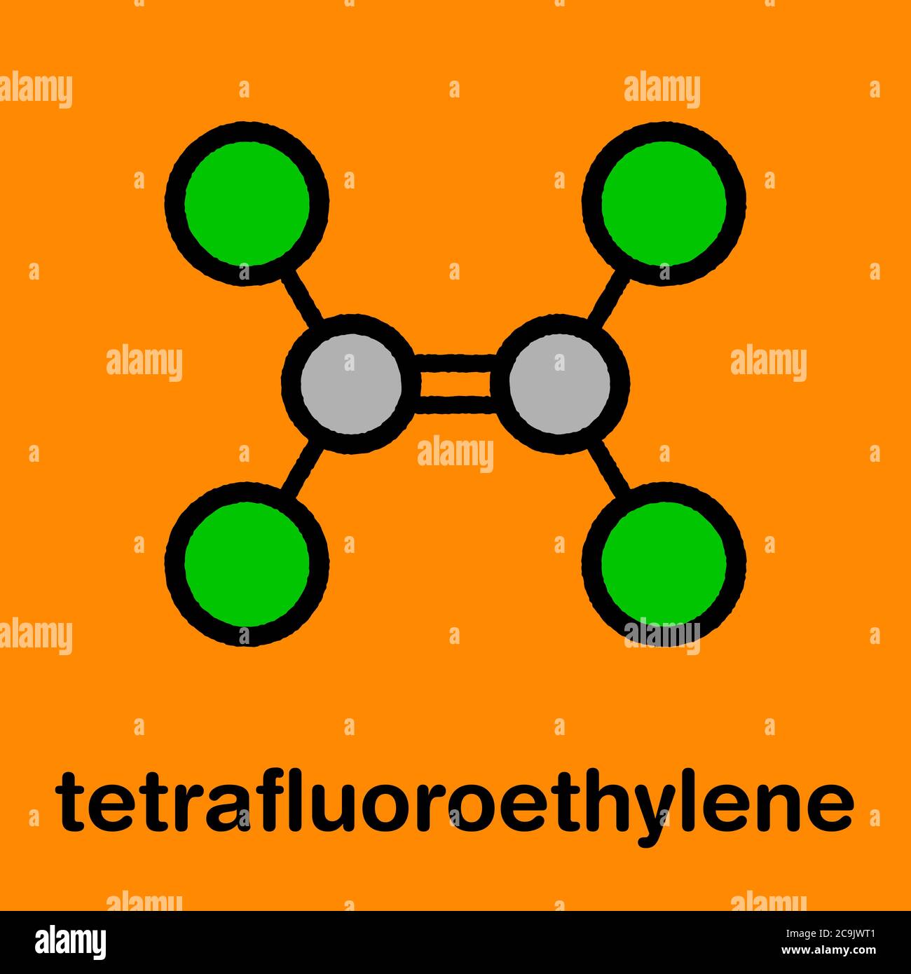 Tetrafluoroethylene (TFE), polytetrafluoroethylene (PTFE) polymer ...