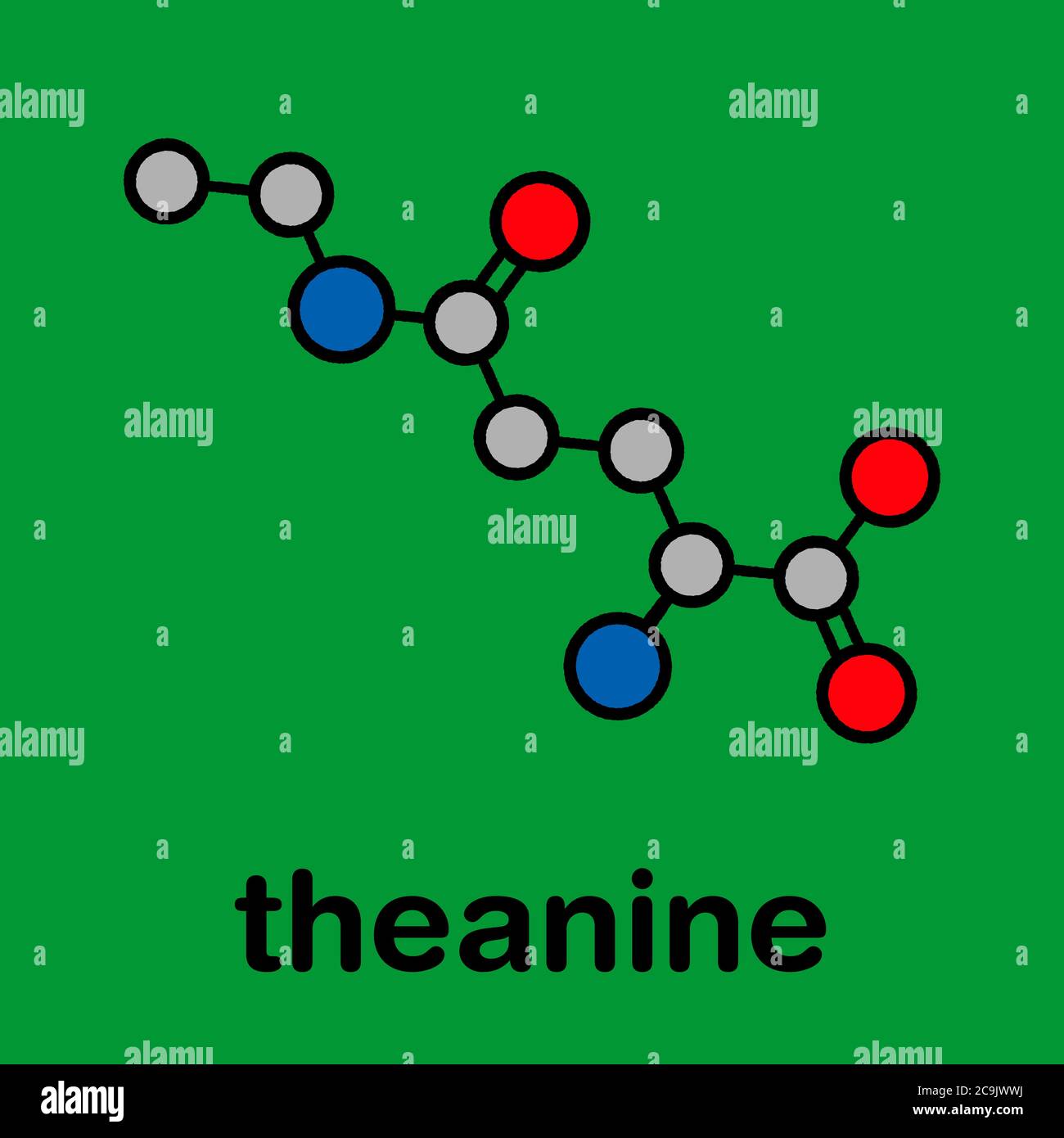 Theanine herbal molecule. Constituent of tea prepared from Camellia ...
