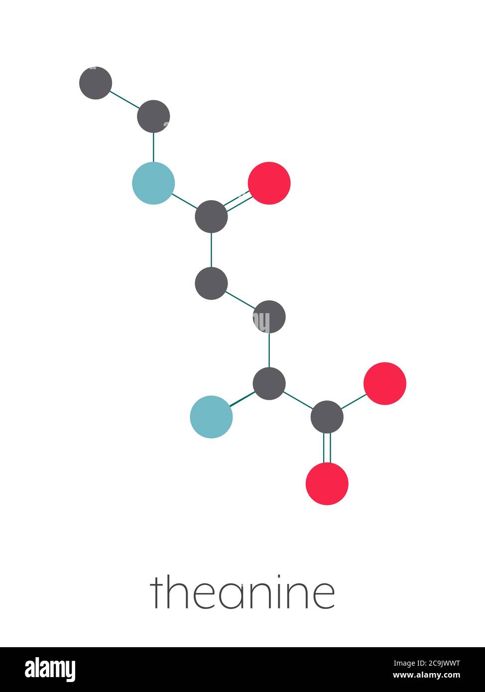 Theanine herbal molecule. Constituent of tea prepared from Camellia ...