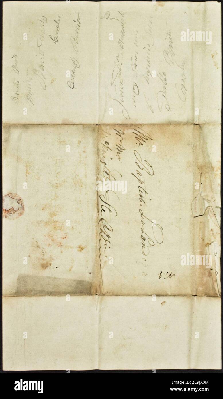 James Morrison statement of account, rendered to Baptiste LaLande, 1812 ...