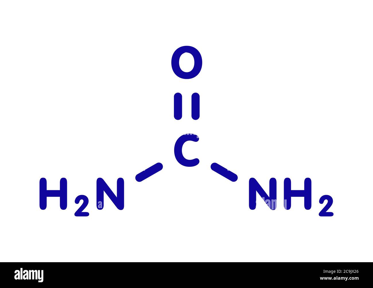 Urea (carbamide) molecule. Used in cosmetics, fertilizer; present in ...