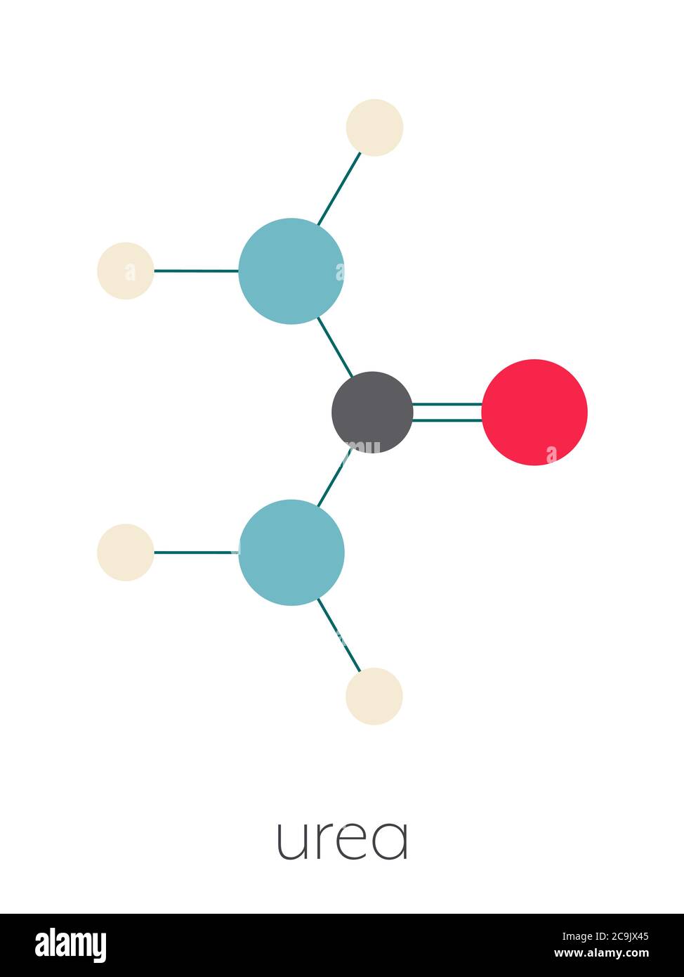 Urea (carbamide) molecule. Used in cosmetics, fertilizer; present in ...