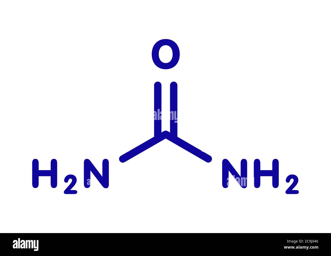 Urea (carbamide) molecule. Used in cosmetics, fertilizer; present in ...