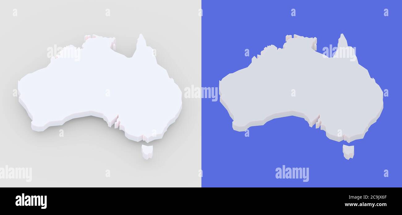 3D map of Australia, illustration Stock Photo - Alamy