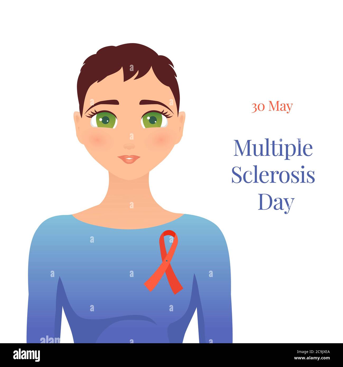 Multiple sclerosis awareness, illustration Stock Photo - Alamy