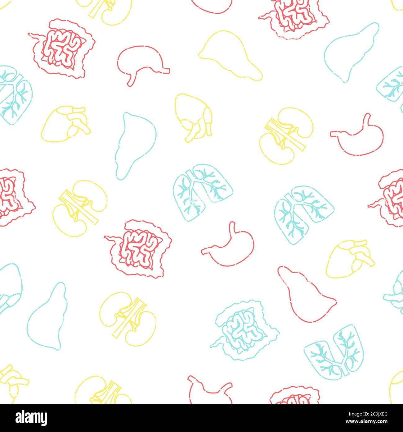 One line human organs hi-res stock photography and images - Alamy