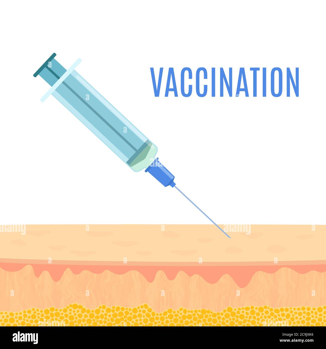 Vaccine injection, illustration Stock Photo - Alamy