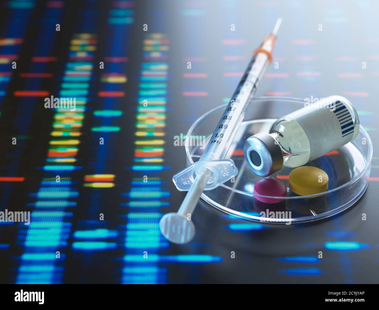 Genetic medicine, conceptual image. Genetic medicines are designed for ...