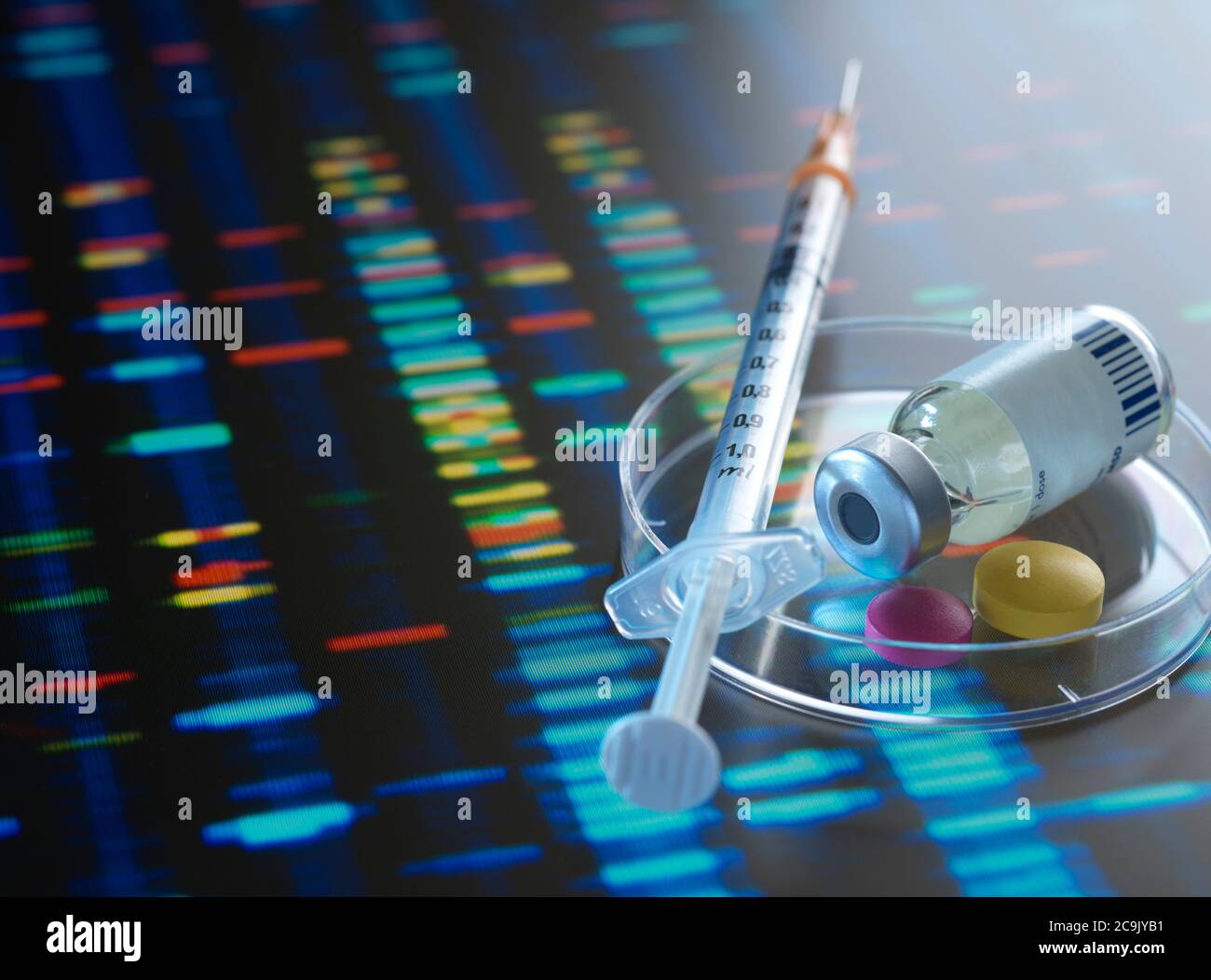 Genetic medicine, conceptual image. Genetic medicines are designed for ...