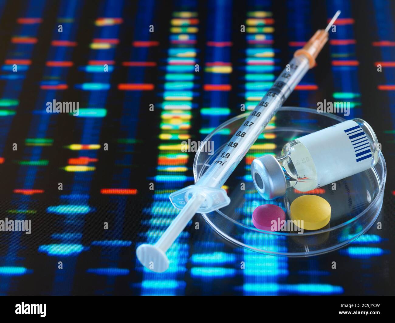Genetic medicine, conceptual image. Genetic medicines are designed for ...
