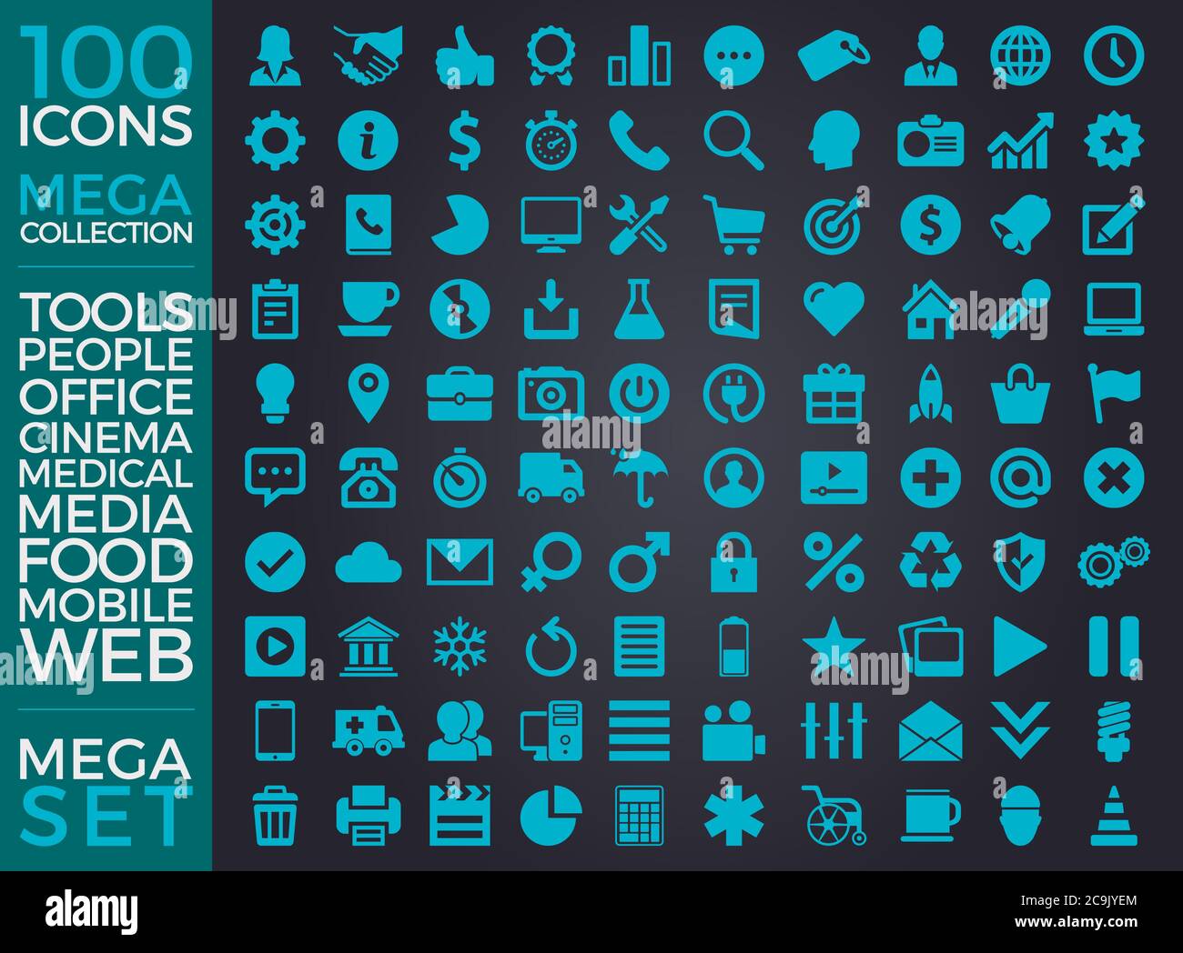 Set Of Icons, Quality Universal Pack, Big Icon Collection Vector Design ...