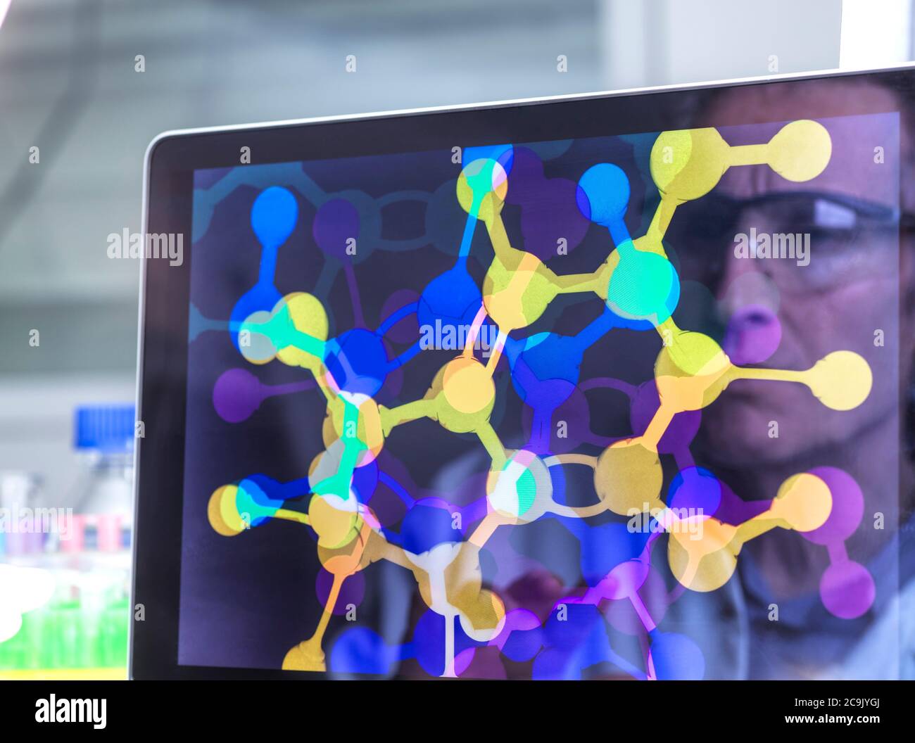 Scientist designing a chemical compound Stock Photo - Alamy