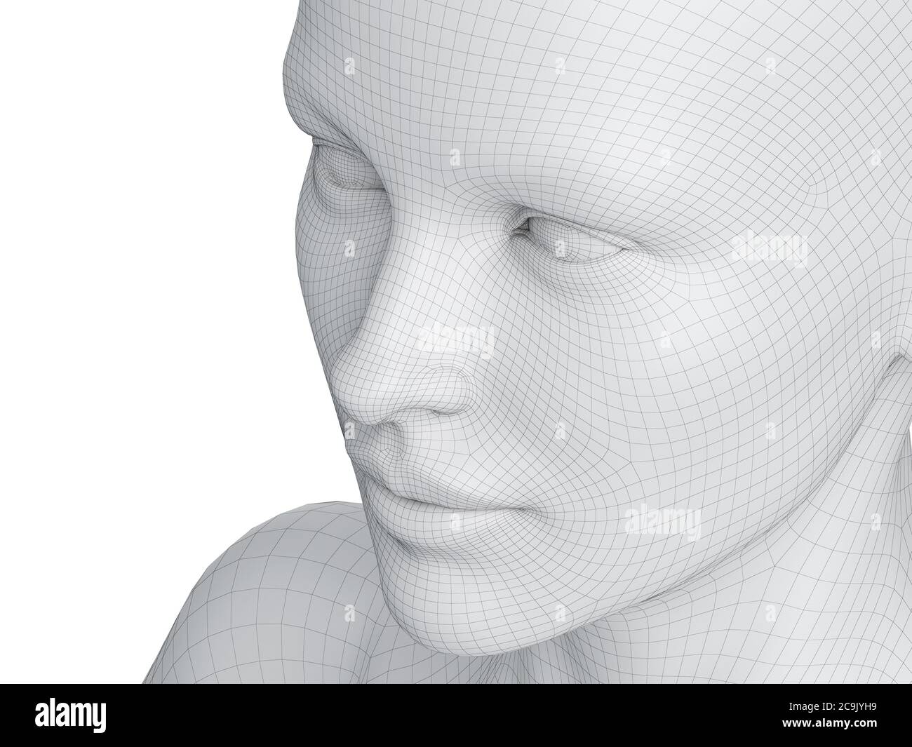 Design of 3d wireframe head hi-res stock photography and images - Alamy