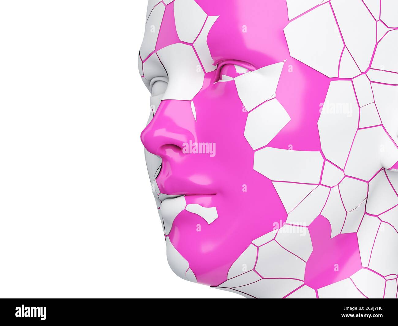 Cracked female face hi-res stock photography and images - Alamy