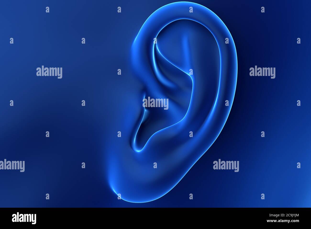 Female ear, illustration Stock Photo - Alamy