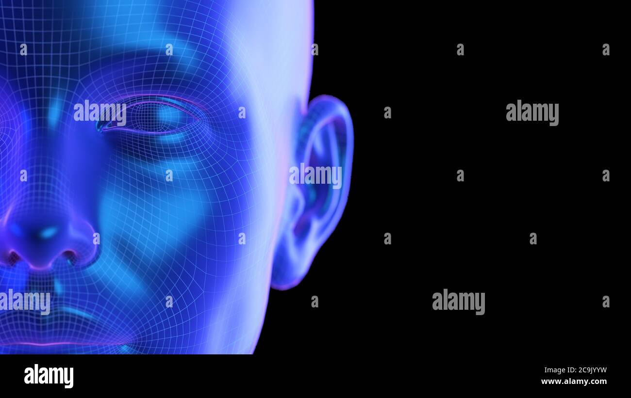 Female head, illustration Stock Photo - Alamy