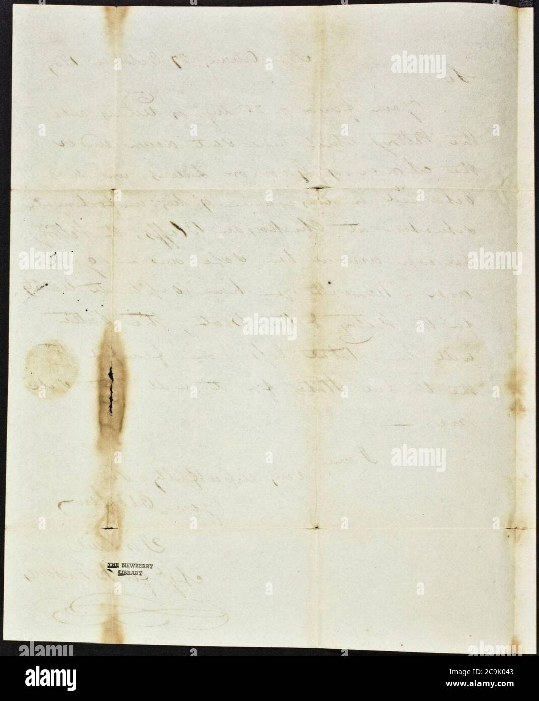 James Saul letter to William Clark, 1809 Stock Photo - Alamy