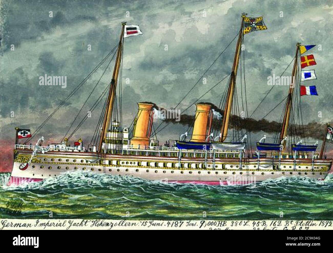 James Scott Maxwell - German Imperial Yacht Hohenzollern Stock Photo ... James Scott Maxwell - German Imperial Yacht Hohenzollern Stock Photo ...