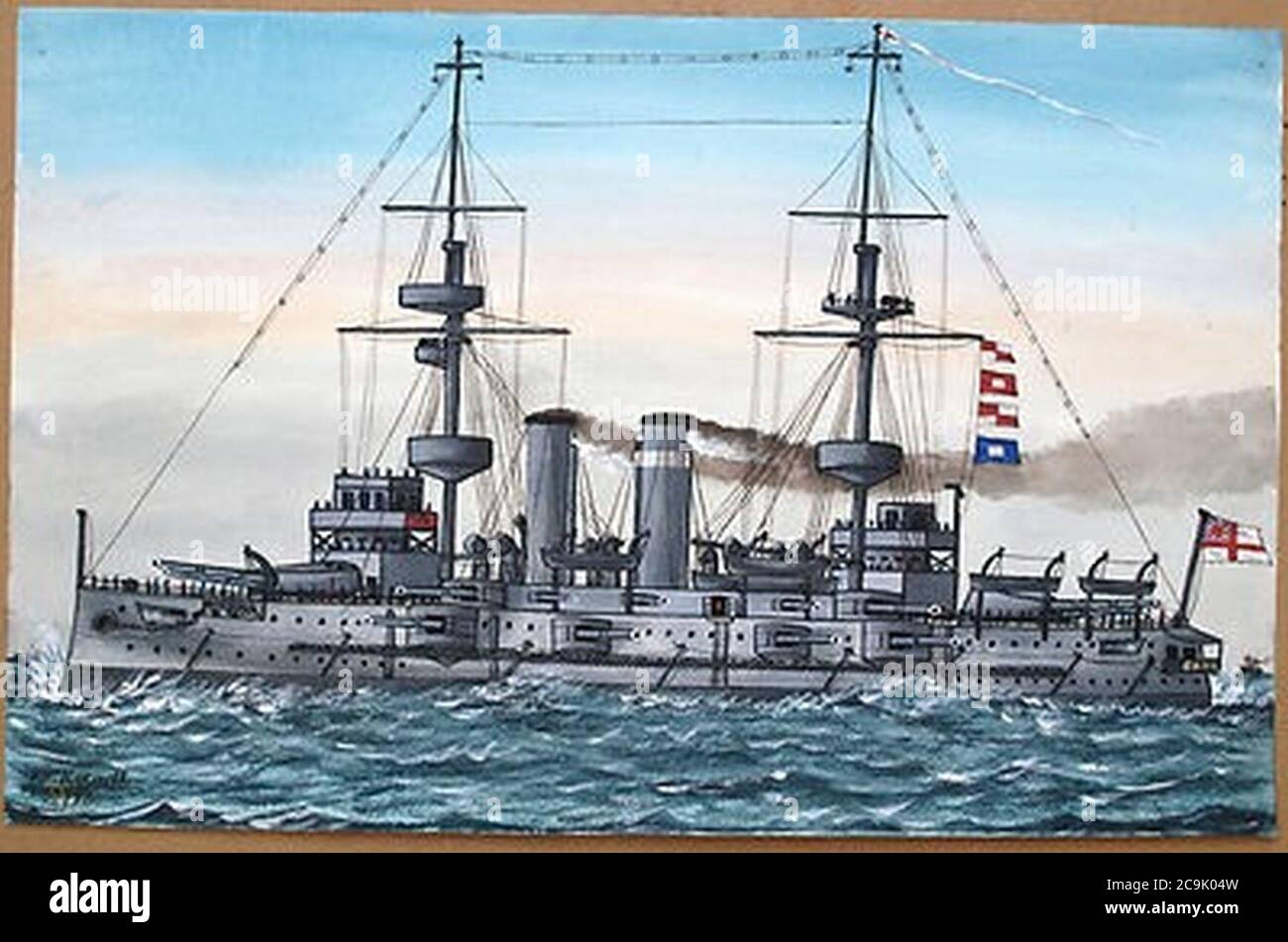 James Scott Maxwell - H.M.S. Canopus watercolour Stock Photo - Alamy