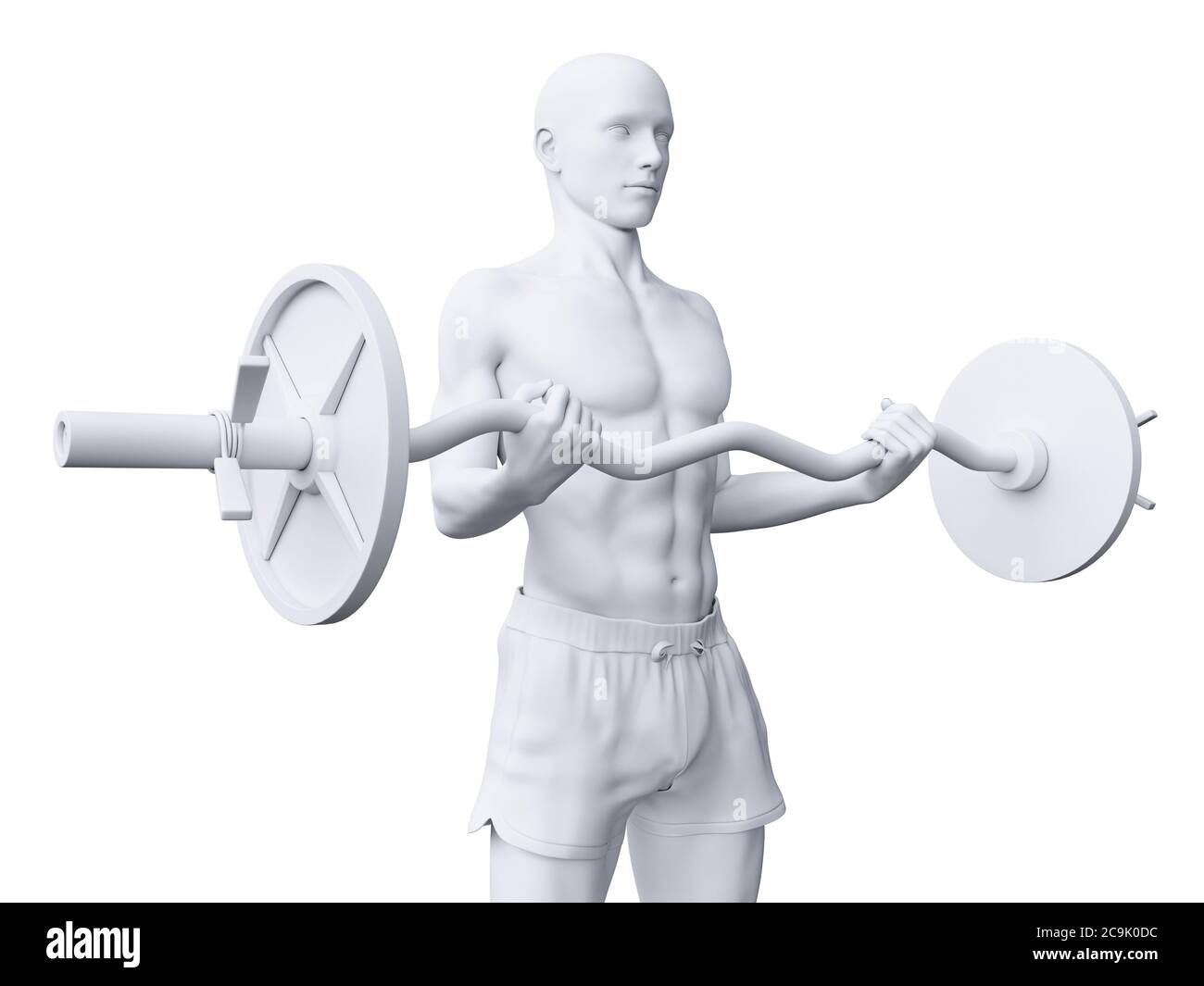 Man working out, illustration Stock Photo - Alamy