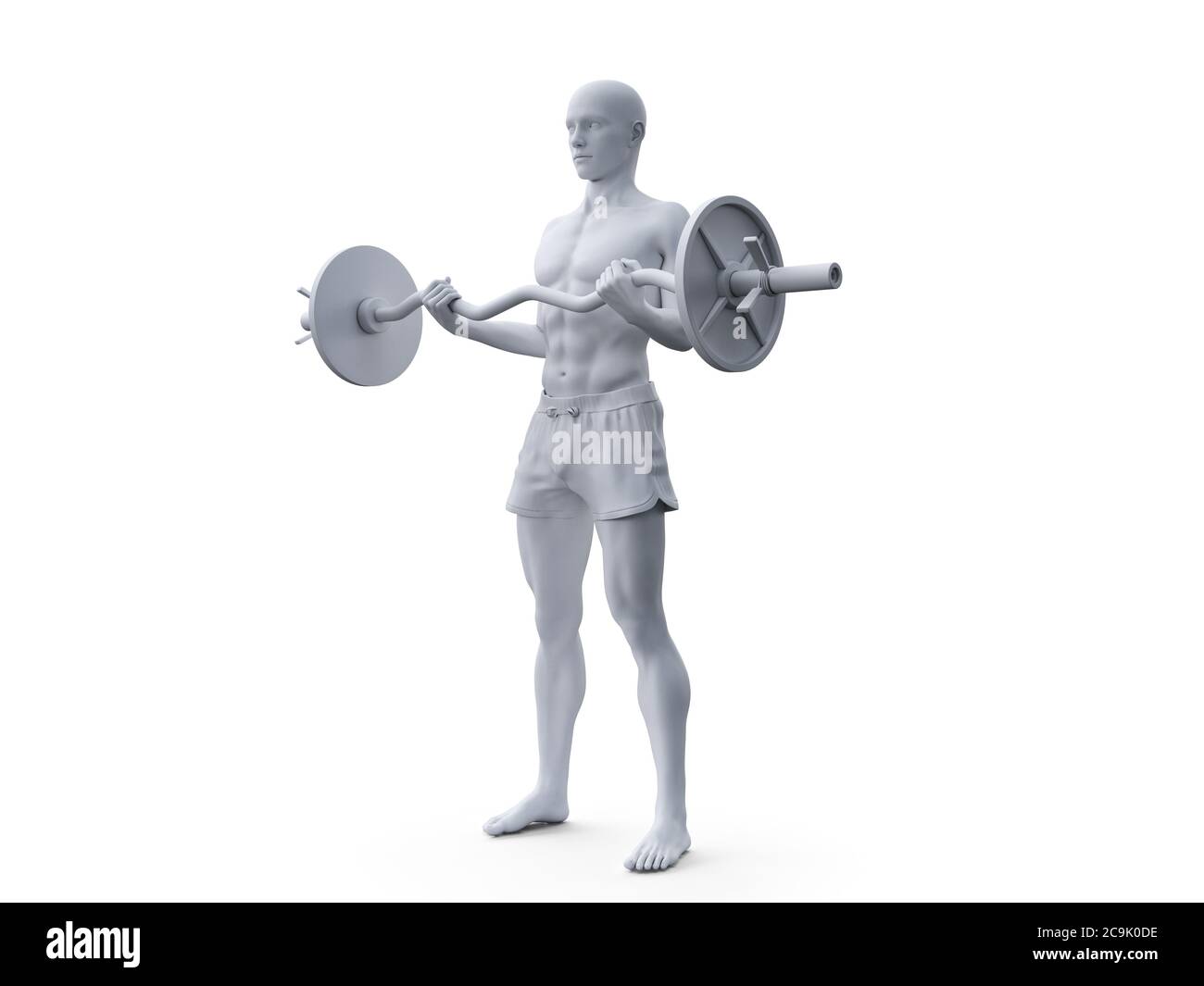 Man working out, illustration Stock Photo - Alamy