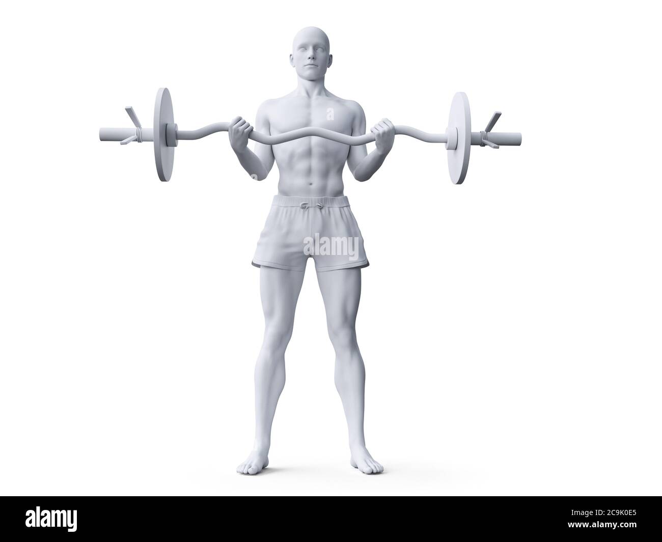Male bodybuilder working out Cut Out Stock Images & Pictures - Alamy