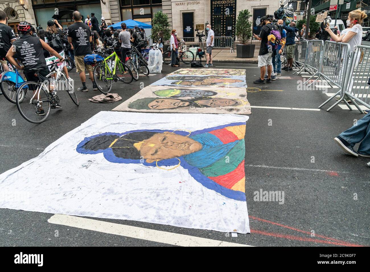 New York, United States. 31st July, 2020. Paintings by Kareem Fletcher ...