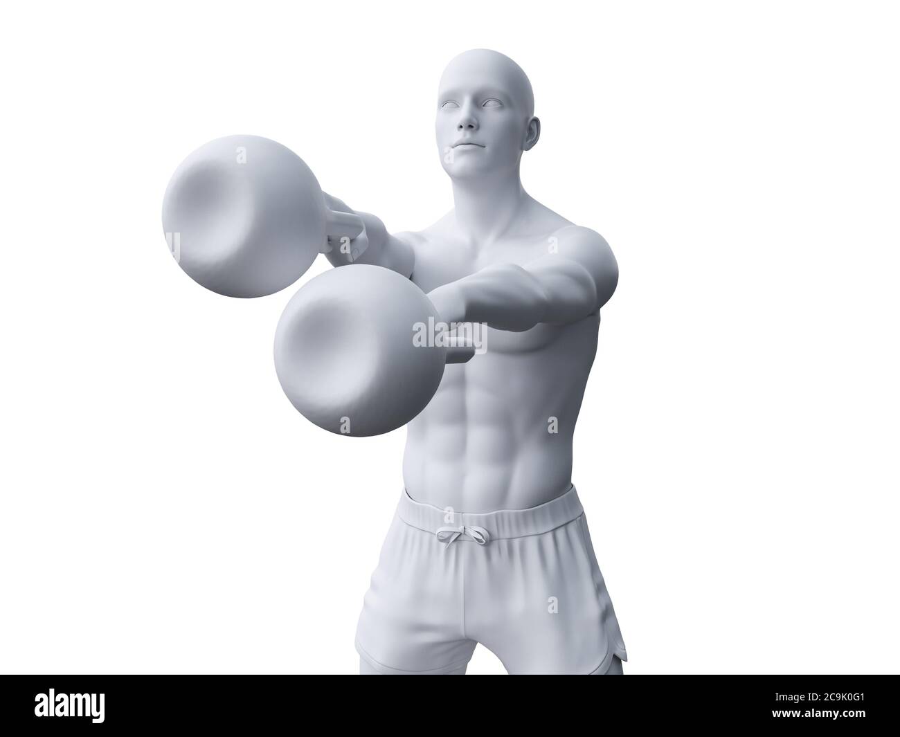 Man working out, illustration Stock Photo - Alamy