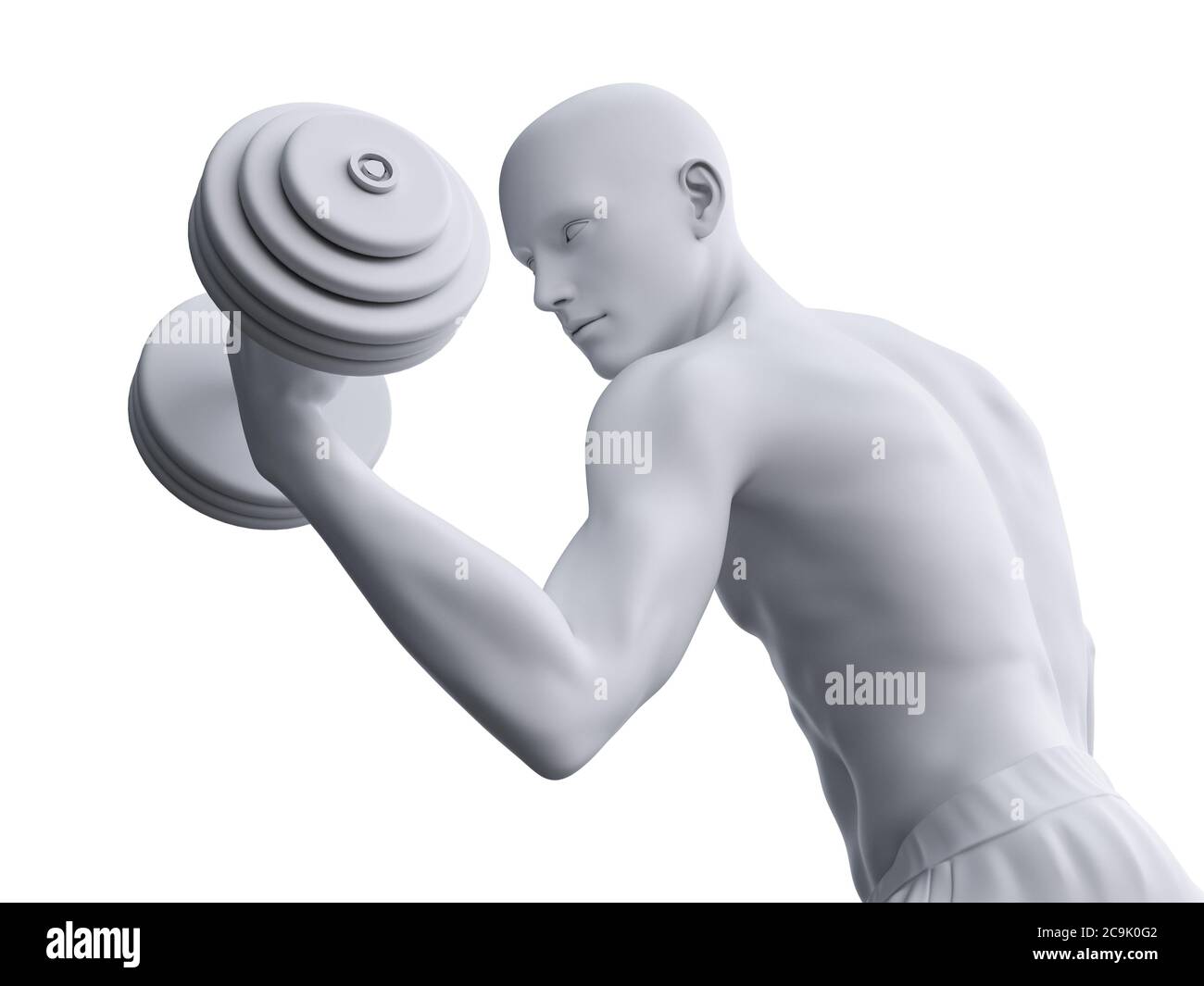 Man working out, illustration Stock Photo - Alamy