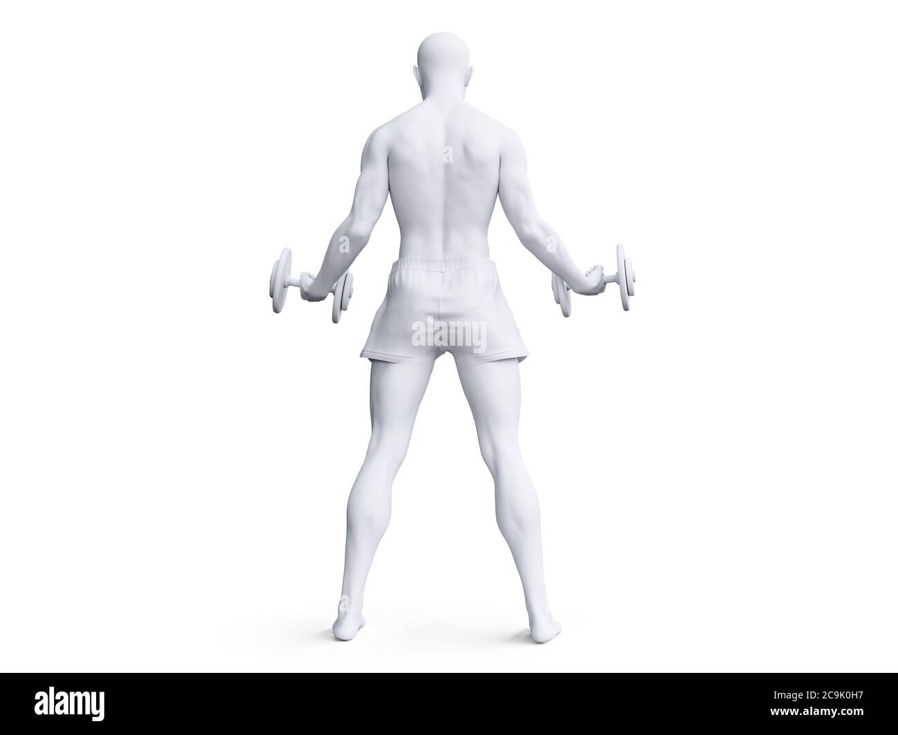 Man working out, illustration Stock Photo - Alamy