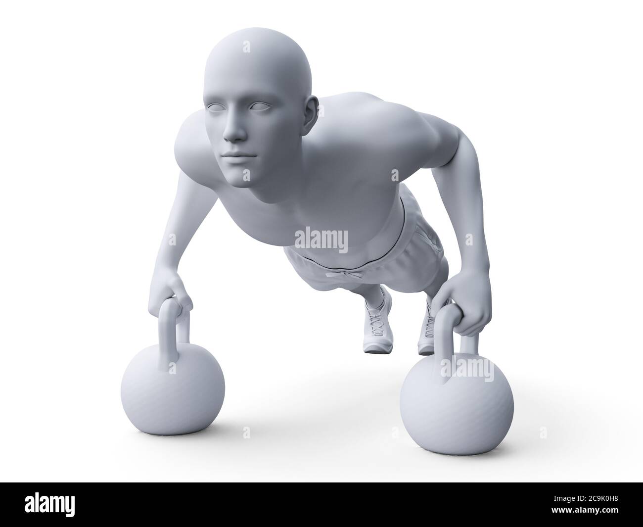 Man working out, illustration Stock Photo - Alamy