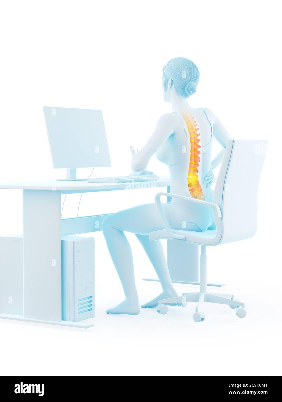 Backache woman graphic hi-res stock photography and images - Alamy